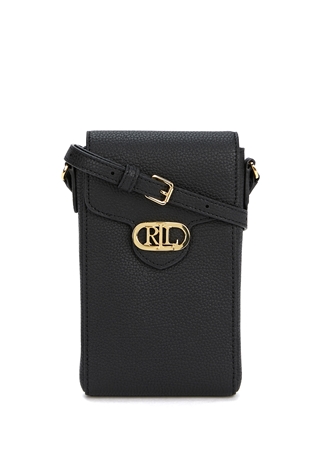 Lauren Ralph Kadın Siyah Logo Detaylı Deri Omuz Çantası EU Lauren Ralph Kadın Siyah Logo Detaylı Deri Omuz Çantası EU