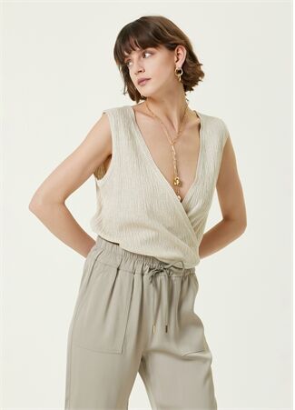 Network Kadın Slim Fit Bej Kazak S EU