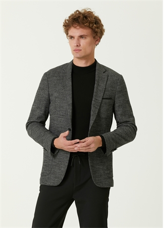 Beymen Club Erkek Siyah Kelebek Yaka Mikro Kazayağı Desenli Ceket 50 Beymen Club Erkek Siyah Kelebek Yaka Mikro Kazayağı Desenli Ceket 50