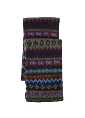 Howlin Erkek Colorblocked Desenli Yün Atkı EU Howlin Erkek Colorblocked Desenli Yün Atkı EU