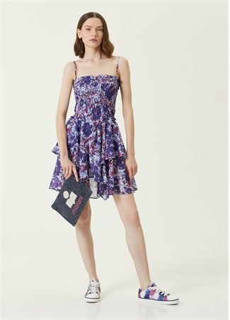 Etoile Isabel Marant Kadın Anka Mavi Desenli Mini Elbise 36 FR Etoile Isabel Marant Kadın Anka Mavi Desenli Mini Elbise 36 FR