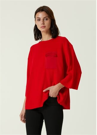 Network Kadın Basic Fit Kırmızı Kazak XS EU