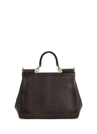 Dolce&Gabbana Kadın Sicily Kahverengi Deri Omuz Çantası EU