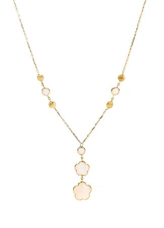 Collection Kadın Çiçek Detaylı Altın Rengi Kolye EU