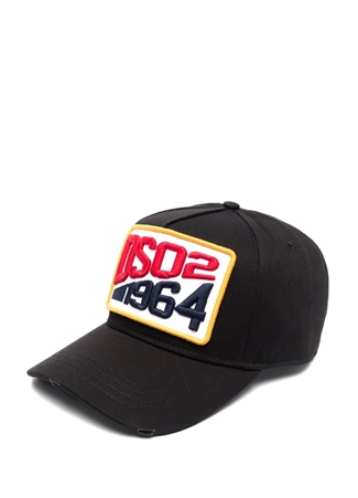 Dsquared2 Erkek Siyah Logolu Şapka EU
