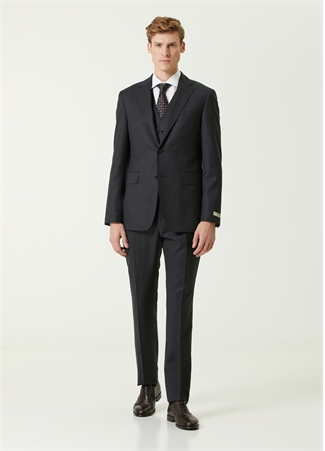 Beymen Collection Erkek Drop 7 Füme Yelekli Takım Gri 50 IT Beymen Collection Erkek Drop 7 Füme Yelekli Takım Gri 50 IT