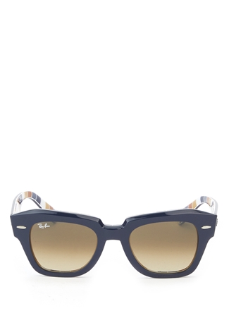 Ray-Ban Lacivert Kare Formlu Güneş Gözlüğü Mavi 49 EU