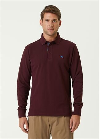 Etro Erkek Bordo Polo Yaka Sweatshirt S EU