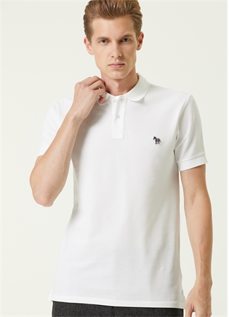 PS by Paul Smith Erkek Beyaz Polo Yaka Organik Pamuk T-shirt L EU PS by Paul Smith Erkek Beyaz Polo Yaka Organik Pamuk T-shirt L EU