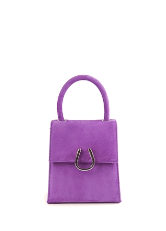 Mare Atelier Kadın Microdem Mor Deri Omuz Çantası EU