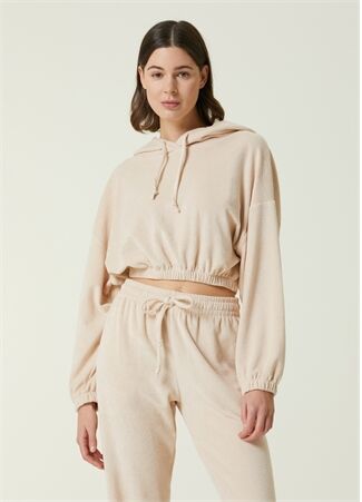 Sandshaped Kadın Bej Terry Kapüşonlu Sweatshirt S EU