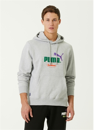 Puma Erkek X Butter Goods Gri Kapüşonlu Logolu Sweatshirt L EU Puma Erkek X Butter Goods Gri Kapüşonlu Logolu Sweatshirt L EU