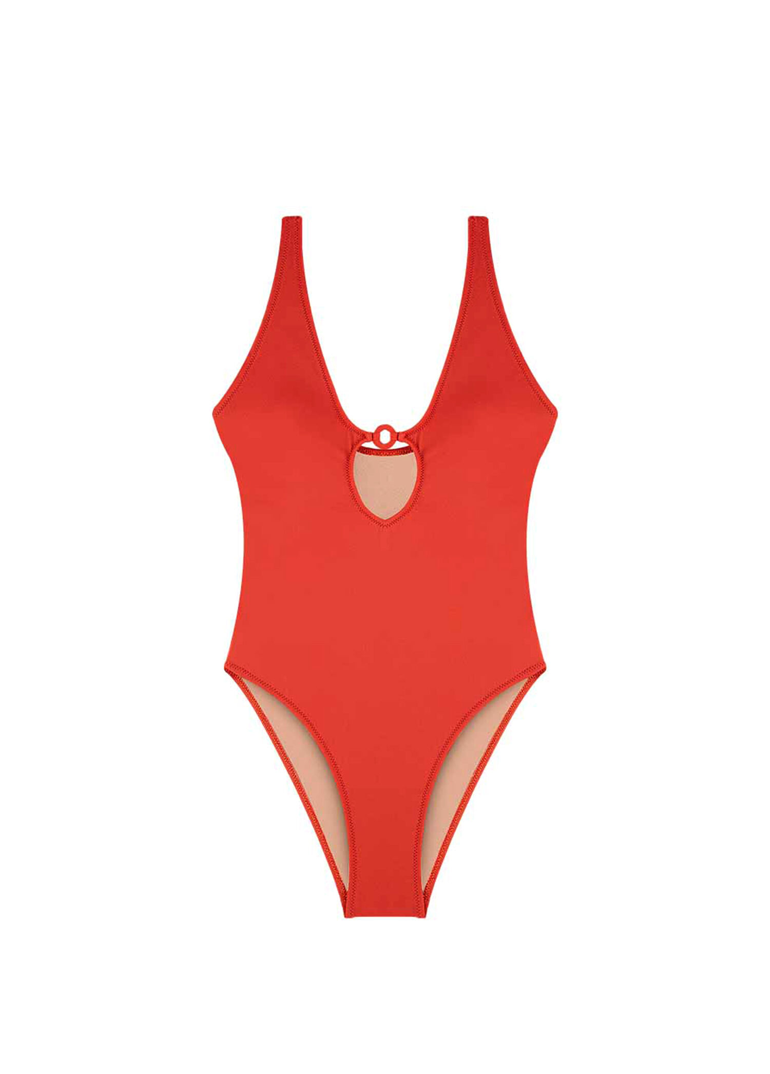 Bia Sweamwear - Geena Rust Women's Triangle Swimsuit with Window