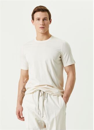 Rick Owens Erkek Beyaz Basic T-shirt L EU