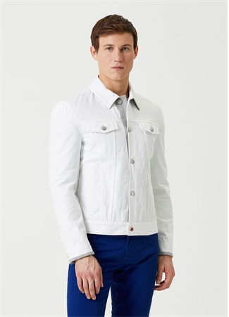 Kiton Erkek Beyaz Garni Detaylı Mont 48 IT Kiton Erkek Beyaz Garni Detaylı Mont 48 IT