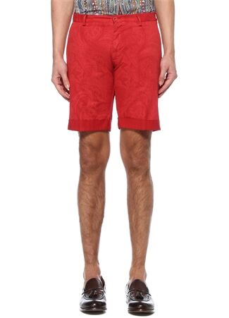 Etro Erkek Kırmızı Şal Desenli Bermuda 48 IT