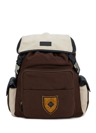 Pal Zileri Erkek Kahverengi Logolu Sırt Çantası EU