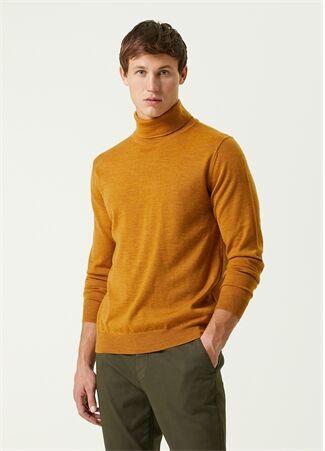 Lardini Erkek Sarı Balıkçı Yaka Yün Kazak Kırmızı 48 IT