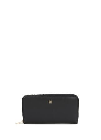 Beymen Hediye Kadın Siyah Logolu Büyük Deri Cüzdan EU
