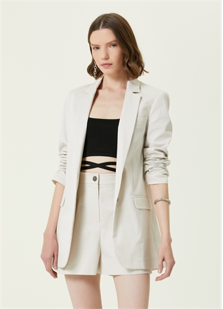 Academia Kadın Taş Kelebek Yaka Bol Ceket Bej 34 Eu