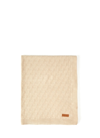 Miela Bebek Bej Bal Peteği Desenli Triko Battaniy EU Miela Bebek Bej Bal Peteği Desenli Triko Battaniy EU