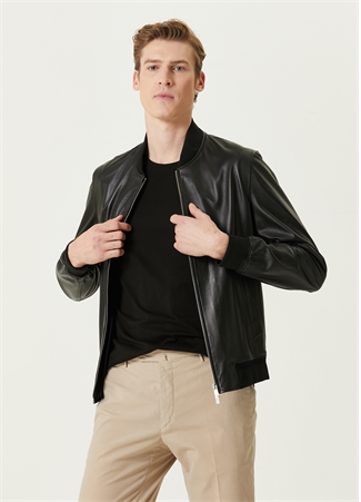 Beymen Collection Erkek Siyah Dik Yaka Deri Bomber Mont 48 Eu Beymen Collection Erkek Siyah Dik Yaka Deri Bomber Mont 48 Eu