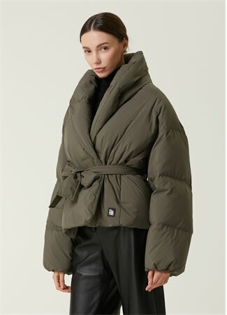 Bacon Kadın Dada Petit Koyu Yeşil Kuşaklı Puff Mont XS EU