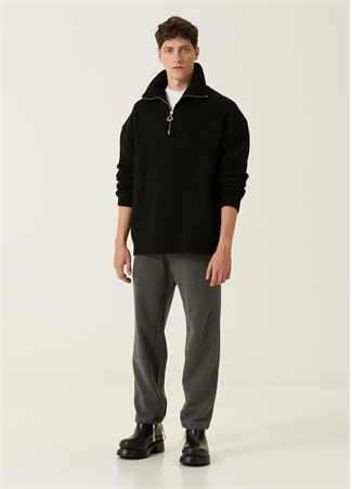 Solid Homme Erkek Gri Paçaları Büzgülü Eşofman Altı 46 IT