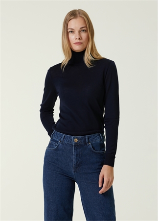 Beymen Collection Kadın Lacivert Balıkçı Yaka Yün Kazak M Beymen Collection Kadın Lacivert Balıkçı Yaka Yün Kazak M