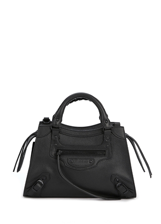 Balenciaga Kadın Classic Siyah Logolu Deri Omuz Çantası EU Balenciaga Kadın Classic Siyah Logolu Deri Omuz Çantası EU