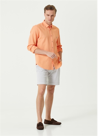 Beymen Club Erkek Slim Fit Gri Twill Şort 46 Beymen Club Erkek Slim Fit Gri Twill Şort 46