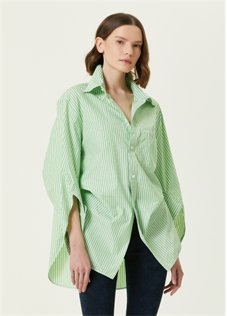 Balenciaga Kadın Gömlek Yeşil 36 It