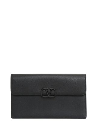 Valentino Garavani Kadın Vsling Siyah Deri El Portföyü EU