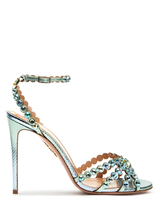Aquazzura Kadın Yeşil Taşlı Deri Gece Ayakkabısı 36 Eu Aquazzura Kadın Yeşil Taşlı Deri Gece Ayakkabısı 36 Eu