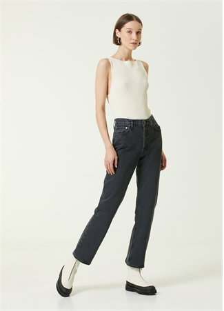 Agolde Kadın Relaxed Boot Siyah Jean Pantolon Gri 30 US Agolde Kadın Relaxed Boot Siyah Jean Pantolon Gri 30 US