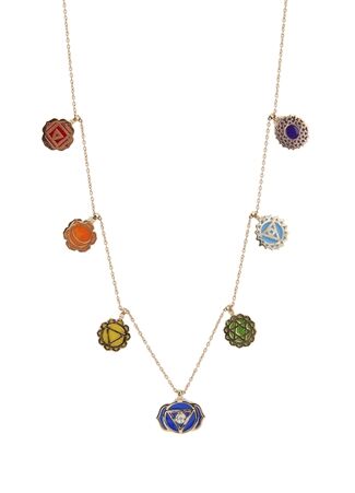 Collection Kadın Pırlanta Detaylı Altın Rengi Kolye EU