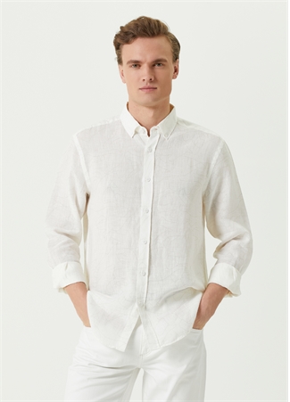 Beymen Club Erkek Comfort Fit Ekru Monogram Desenli Keten Gömlek Bej S Beymen Club Erkek Comfort Fit Ekru Monogram Desenli Keten Gömlek Bej S