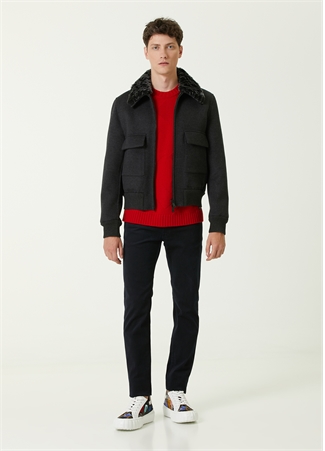 Fendi Erkek Lacivert Logo Desenli Jean Pantolon 34 US Fendi Erkek Lacivert Logo Desenli Jean Pantolon 34 US