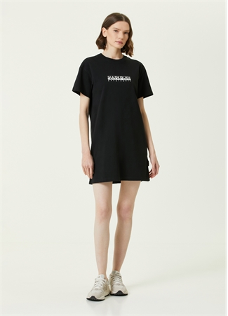 Napapijri Kadın S Box Siyah Logolu Mini T-shirt Elbise L Eu Napapijri Kadın S Box Siyah Logolu Mini T-shirt Elbise L Eu