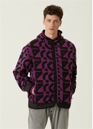 Kenzo Erkek Siyah Mor Kapüşonlu Logo Desenli Sweatshirt L EU Kenzo Erkek Siyah Mor Kapüşonlu Logo Desenli Sweatshirt L EU