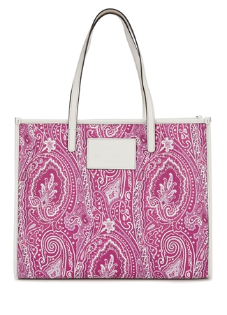 Etro Kadın Colorblocked Şal Desenli Alışveriş Çantası EU Etro Kadın Colorblocked Şal Desenli Alışveriş Çantası EU