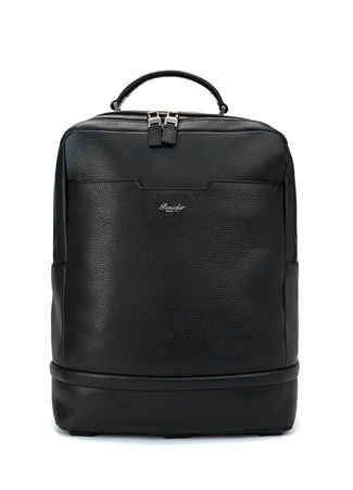 Pineider Erkek Siyah Logolu Deri Sırt Çantası Eu Pineider Erkek Siyah Logolu Deri Sırt Çantası Eu