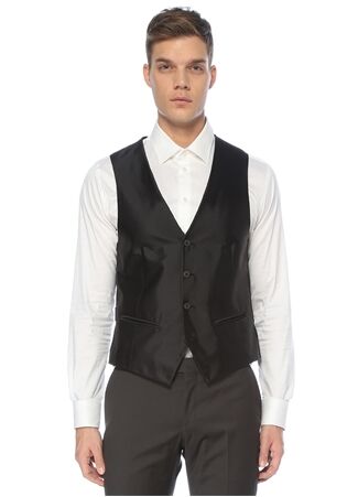Palzileri Lab Erkek Siyah İpek Yelek 46 IT