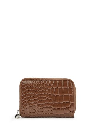 Hvisk Kadın Vizon Krokodil Dokulu Vegan Cüzdan Bej EU