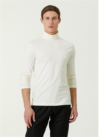 Jil Sander Erkek Beyaz Balıkçı Yaka Uzun Kollu T-shirt L EU Jil Sander Erkek Beyaz Balıkçı Yaka Uzun Kollu T-shirt L EU