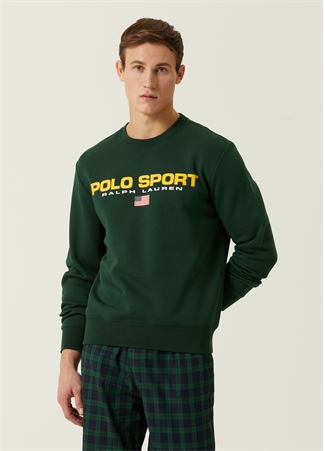 Polo Ralph Lauren Erkek Yeşil Logolu Sweatshirt S EU Polo Ralph Lauren Erkek Yeşil Logolu Sweatshirt S EU