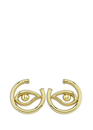 Ninon Kadın Nazar Altın Rengi Kaplama Küpe EU