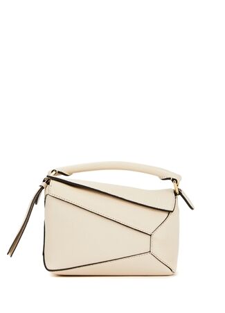 Loewe Kadın Puzzle Krem Deri Omuz Çantası Bej EU Loewe Kadın Puzzle Krem Deri Omuz Çantası Bej EU