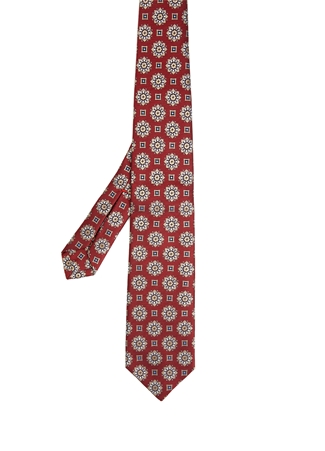 Isaia Erkek Colorblocked Geometrik Desenli İpek Kravat EU Isaia Erkek Colorblocked Geometrik Desenli İpek Kravat EU