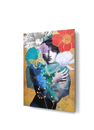 Lovinart Flowoman By Girift 140x100 Diasec Çerçeveli Tablo Çok Renkli